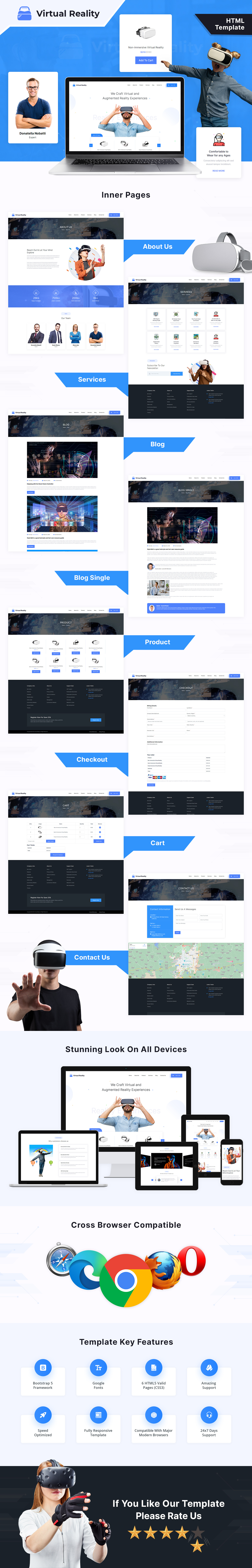 VR Studio HTML Website Template #272937 - TemplateMonster