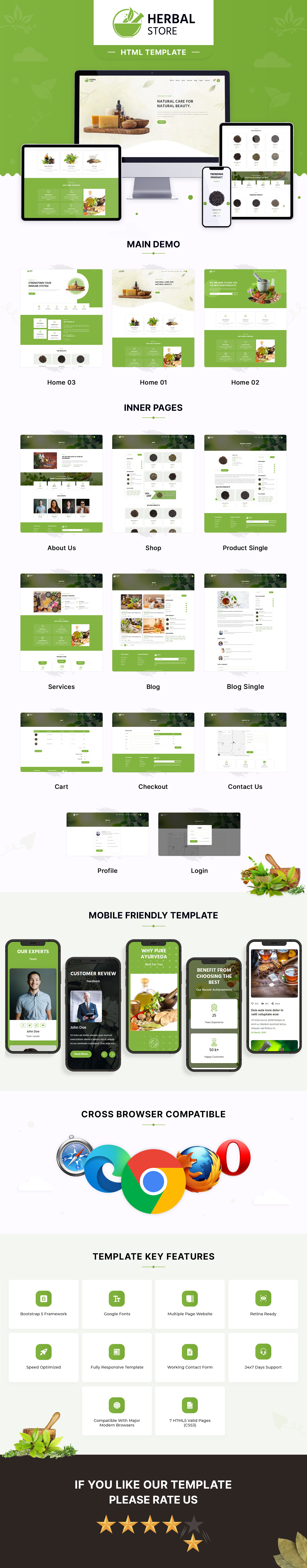 Herbal Store Responsive HTML Template - TemplateMonster