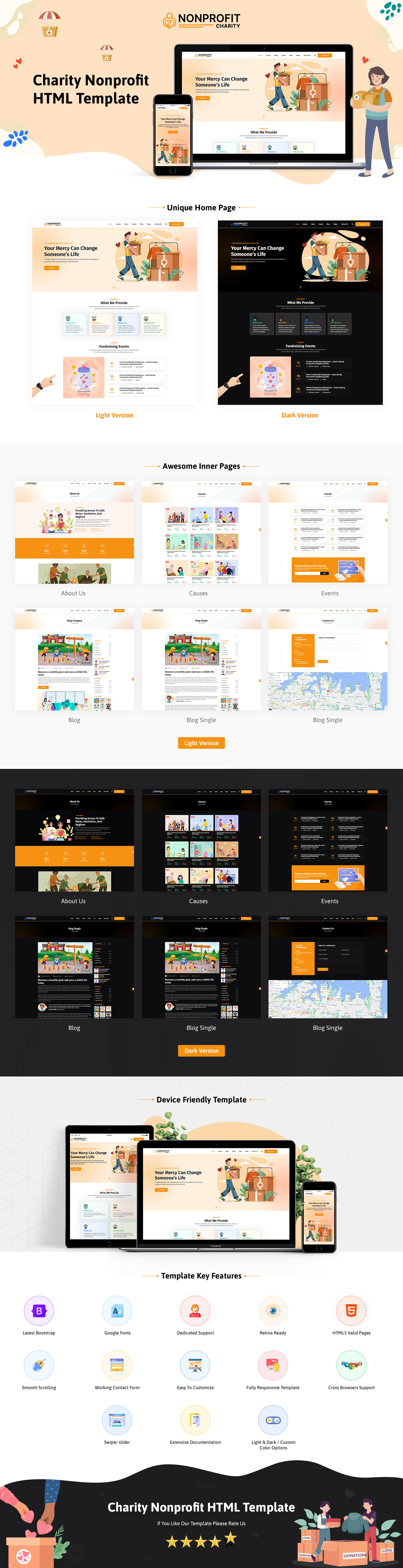 Nonprofit Charity Responsive HTML Template - TemplateMonster