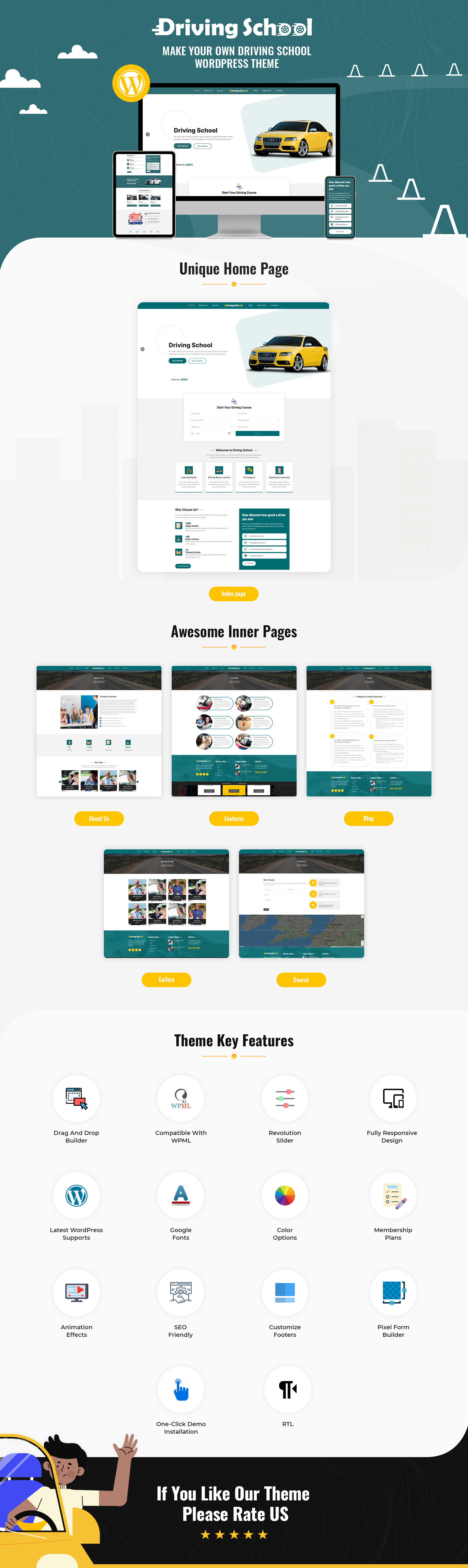 DriveOn - Driving School WordPress Theme - TemplateMonster