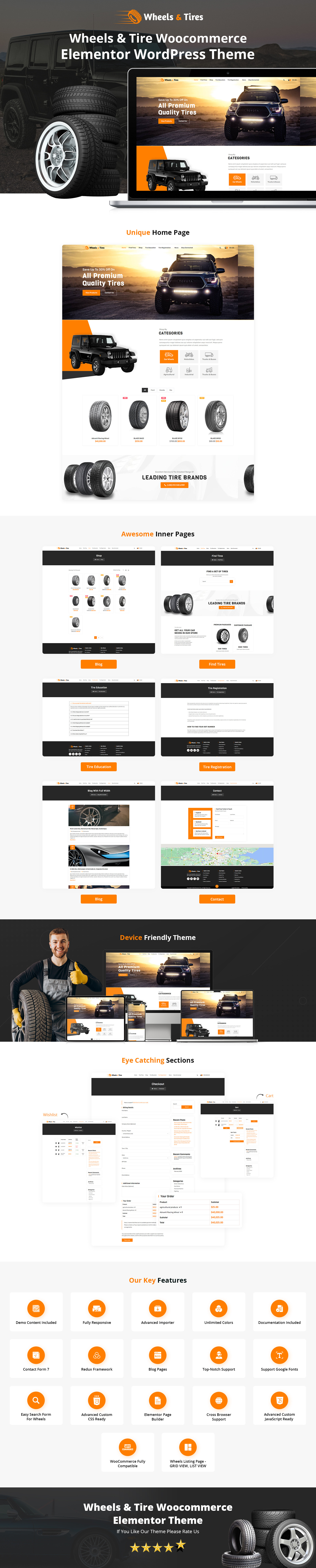 Wheels & Tire Woocommerce Elementor Theme