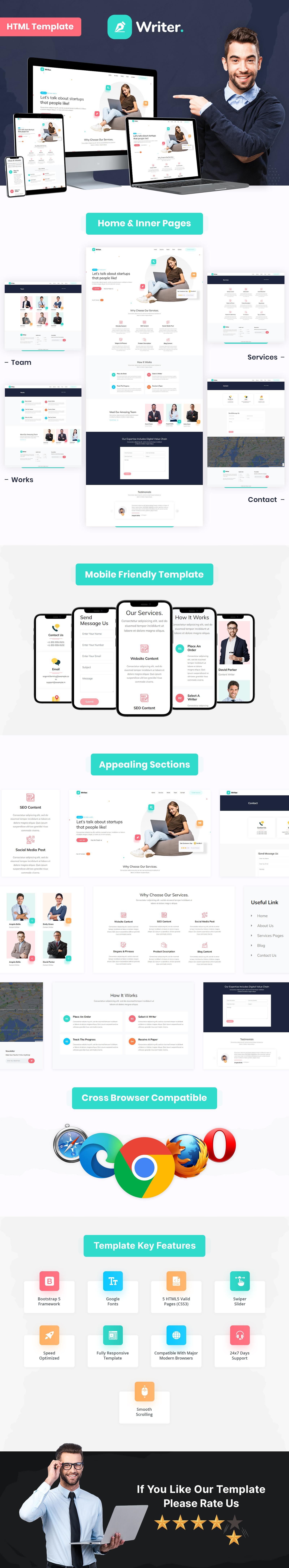 Writer - Content Writing HTML Website Template