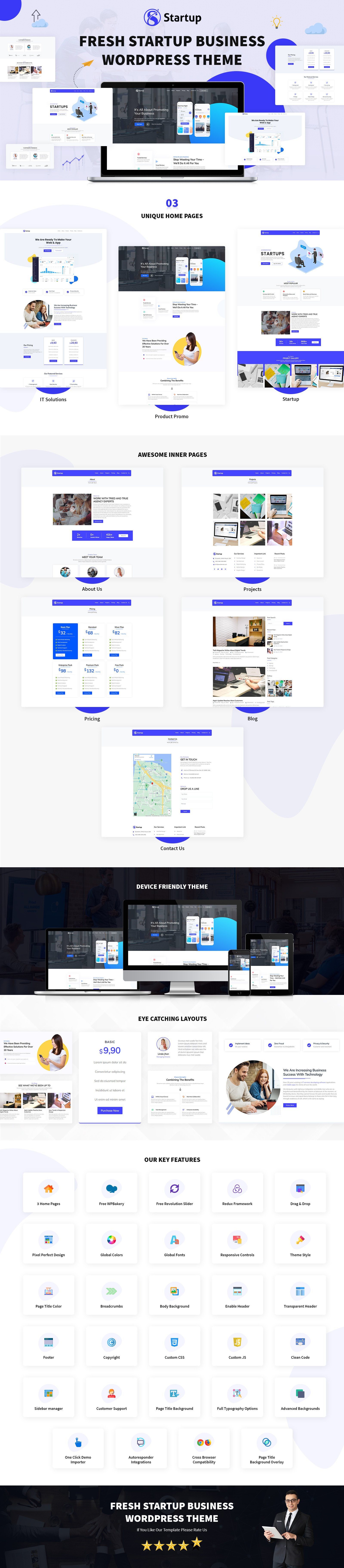 Fresh Startup Business WordPress Theme - TemplateMonster