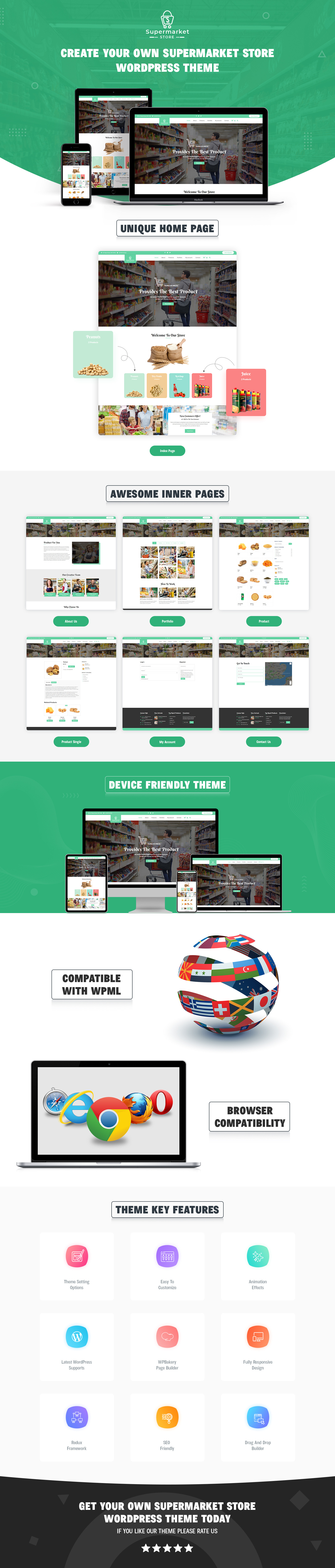 Supermarket Store WooCommerce Theme With AI Content Generator