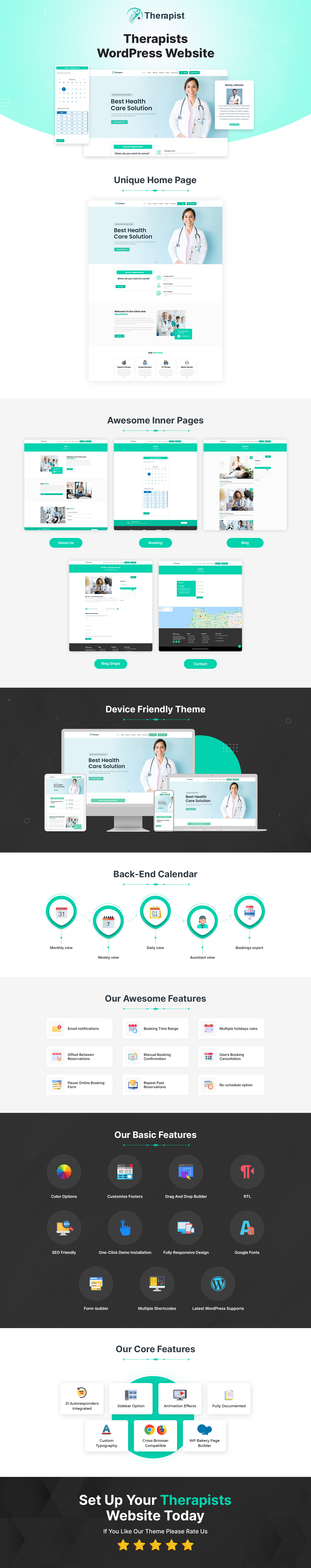 Therapist - Doctor Appointment Booking WordPress Theme