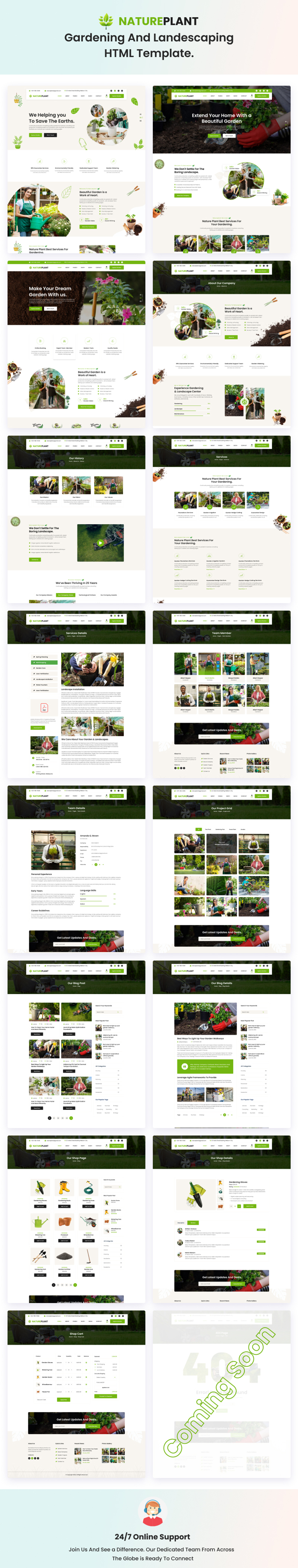 NaturePlant - Gardening And Landescaping HTML Template.