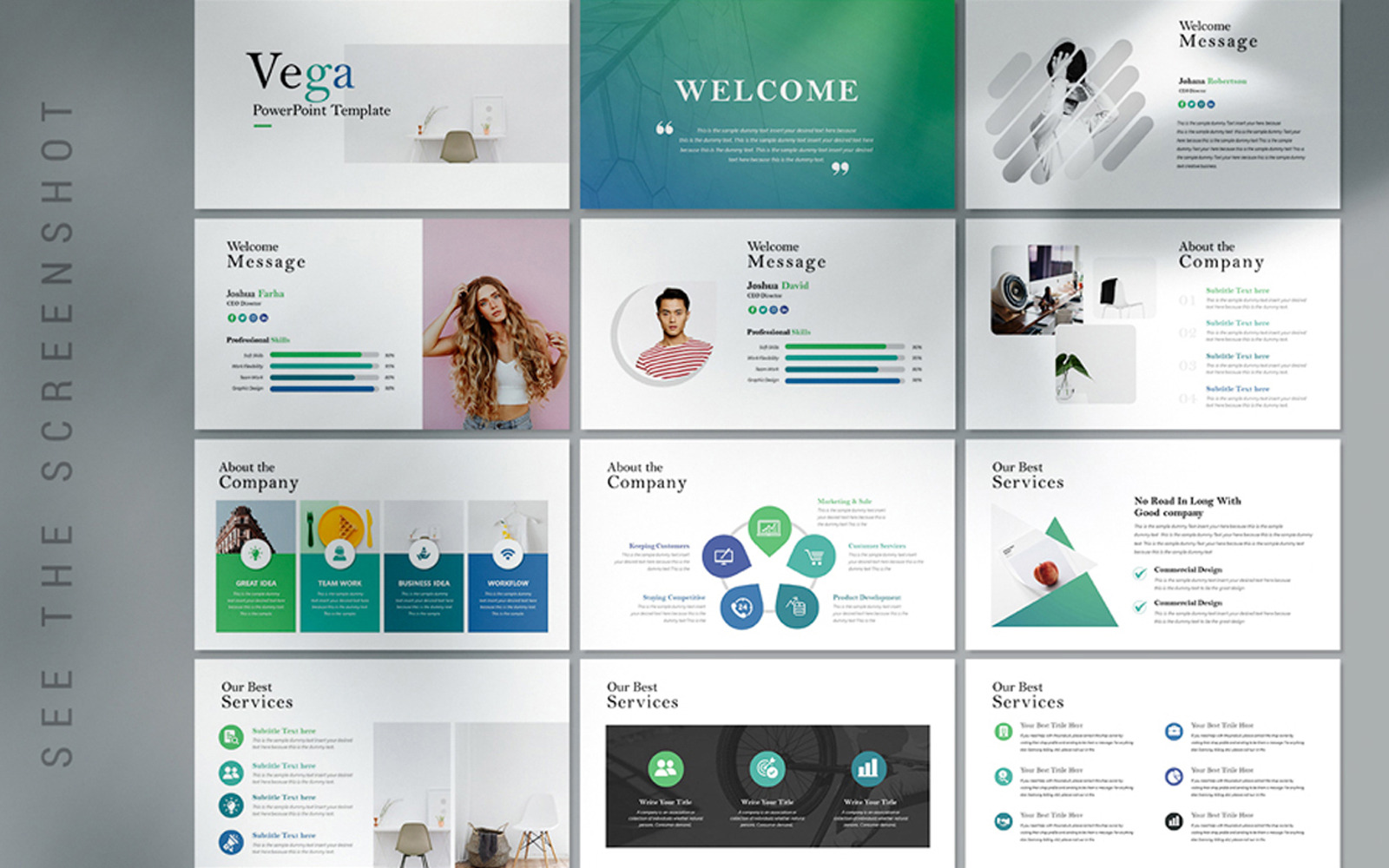 Vaga PowerPoint presentation template - TemplateMonster