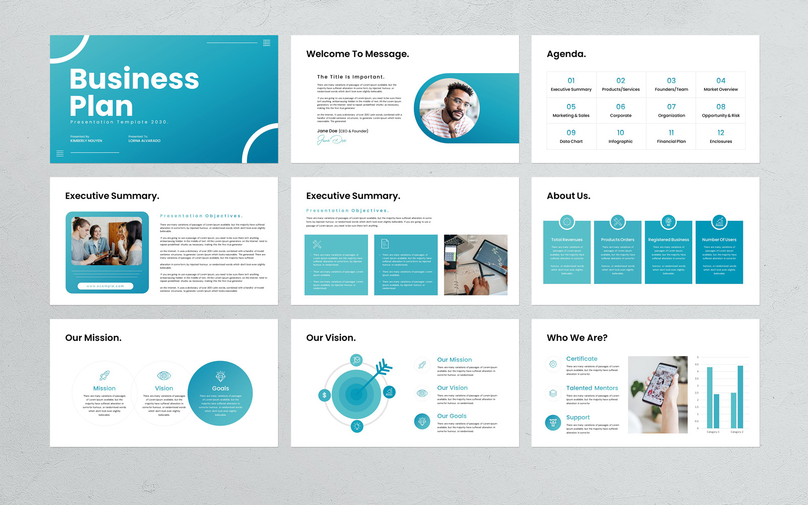 Biz Plan Layout Presentation Template - TemplateMonster