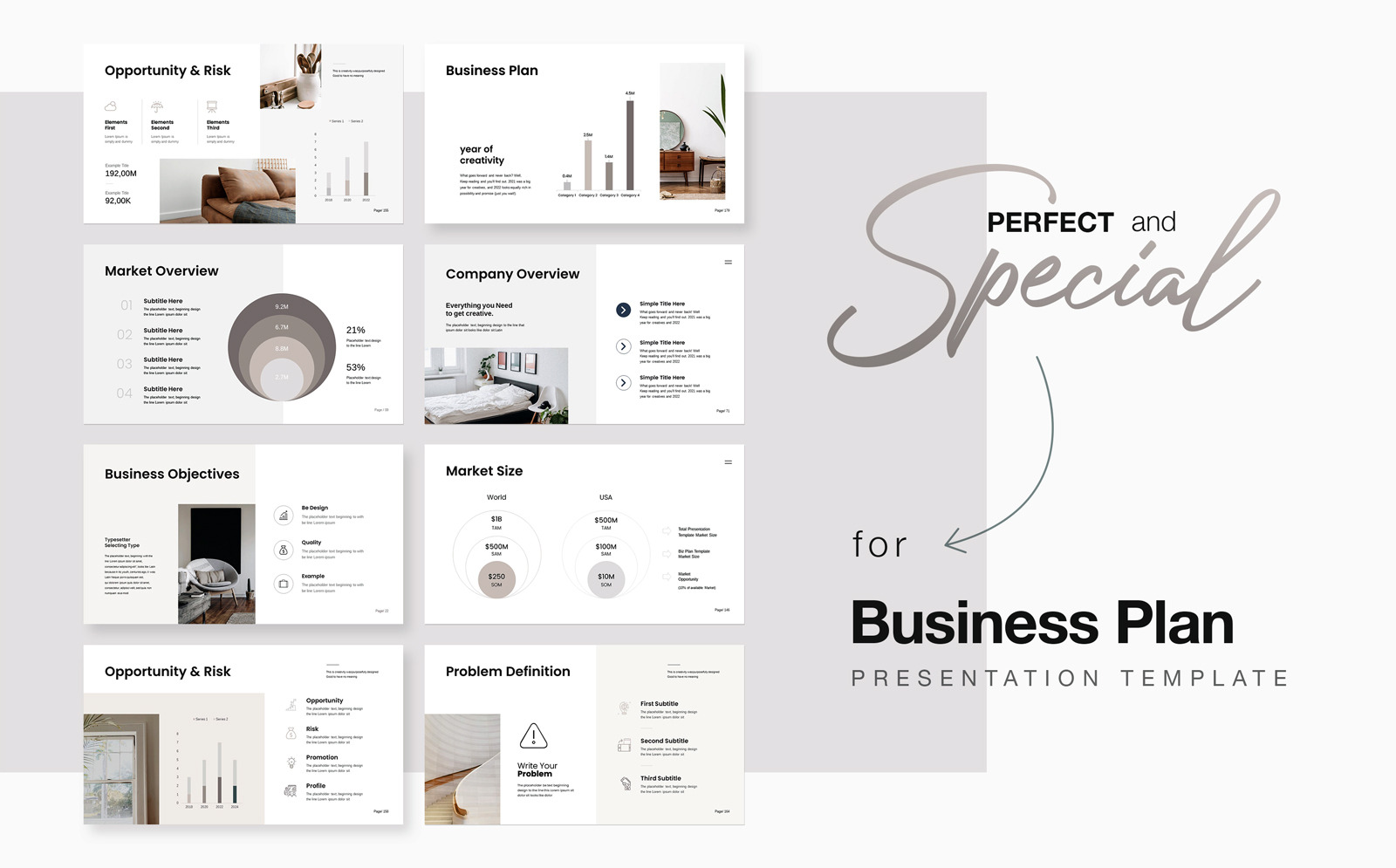 Minimal Business Plan Presentation Template - TemplateMonster