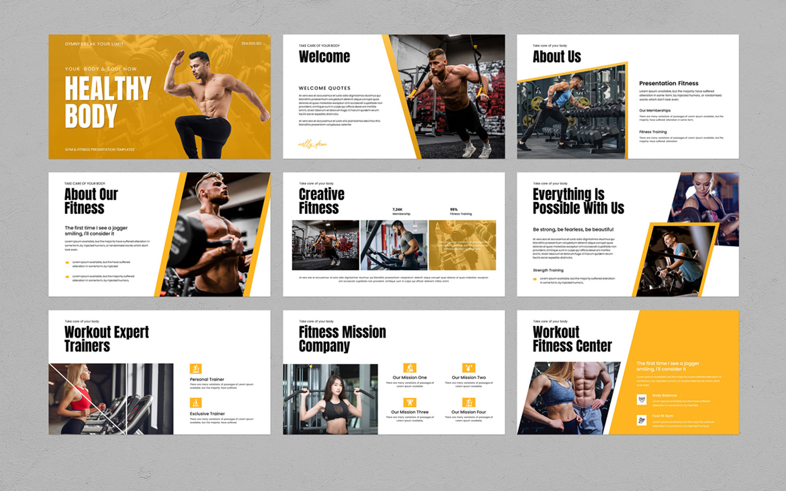 Plantilla de presentación de PowerPoint para un cuerpo saludable