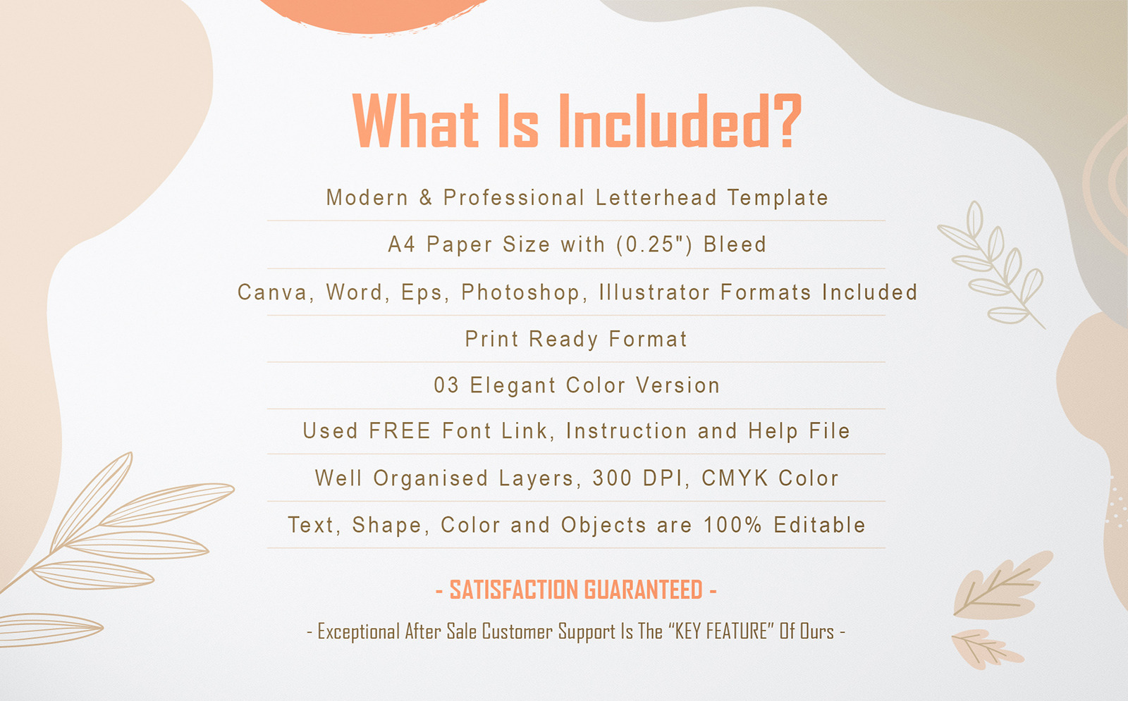 Canva and Word Business Letterhead Design Template