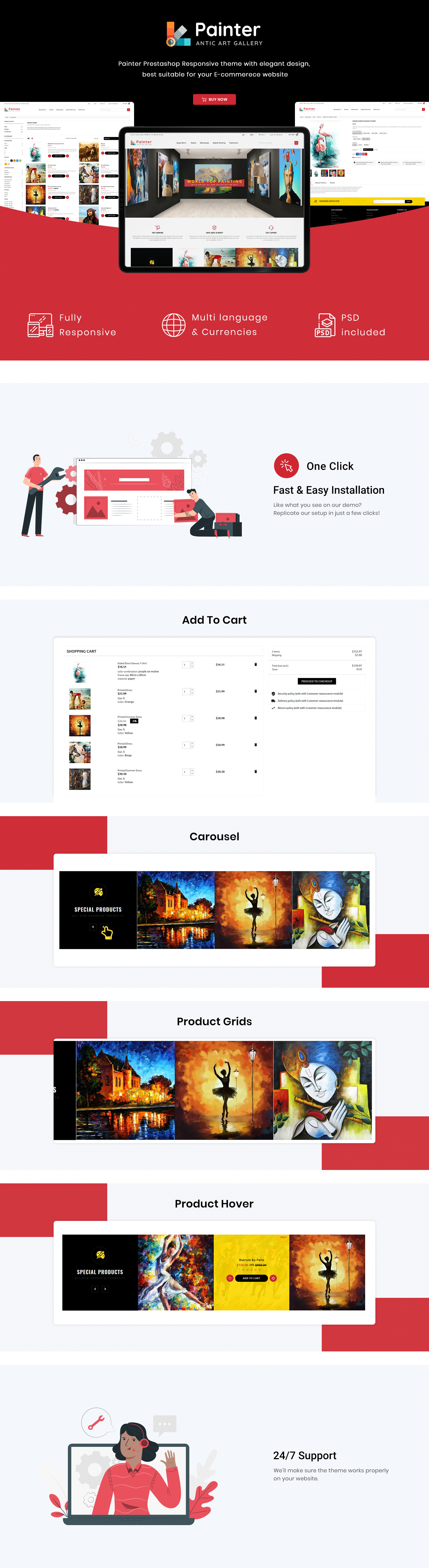 Painter - Multipurpose Responsive PrestaShop Theme