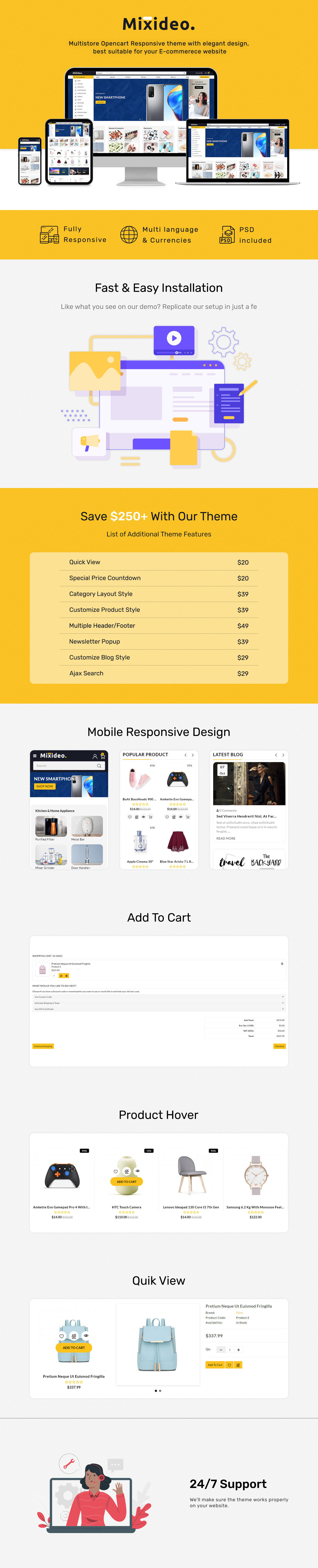 Mixideo - Multipurpose Modular OpenCart Theme