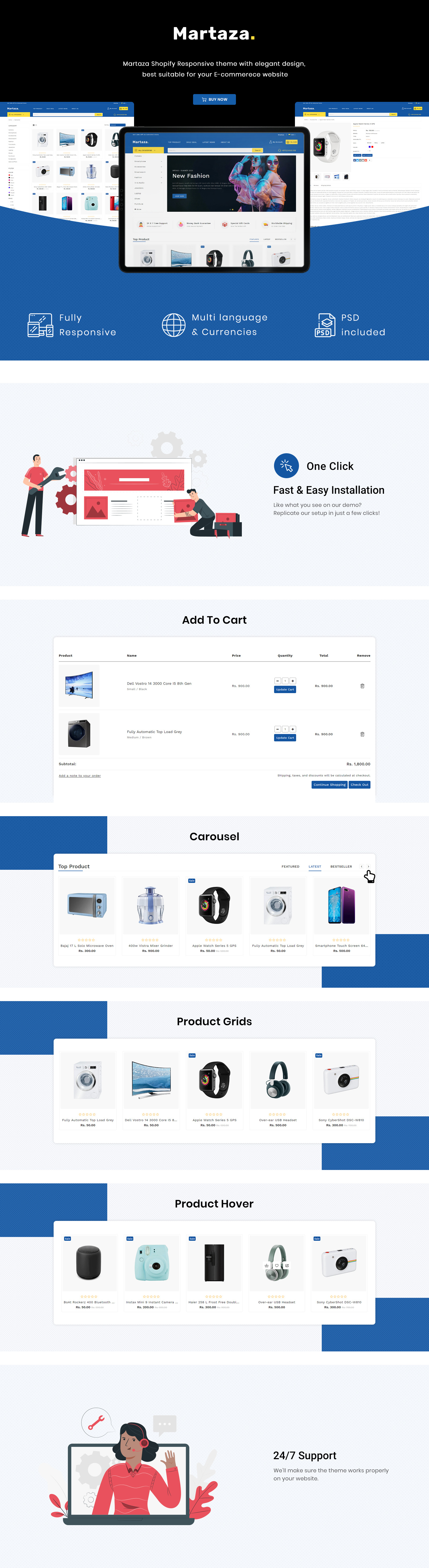 Martaza - Multipurpose Modern Shopify Theme - TemplateMonster