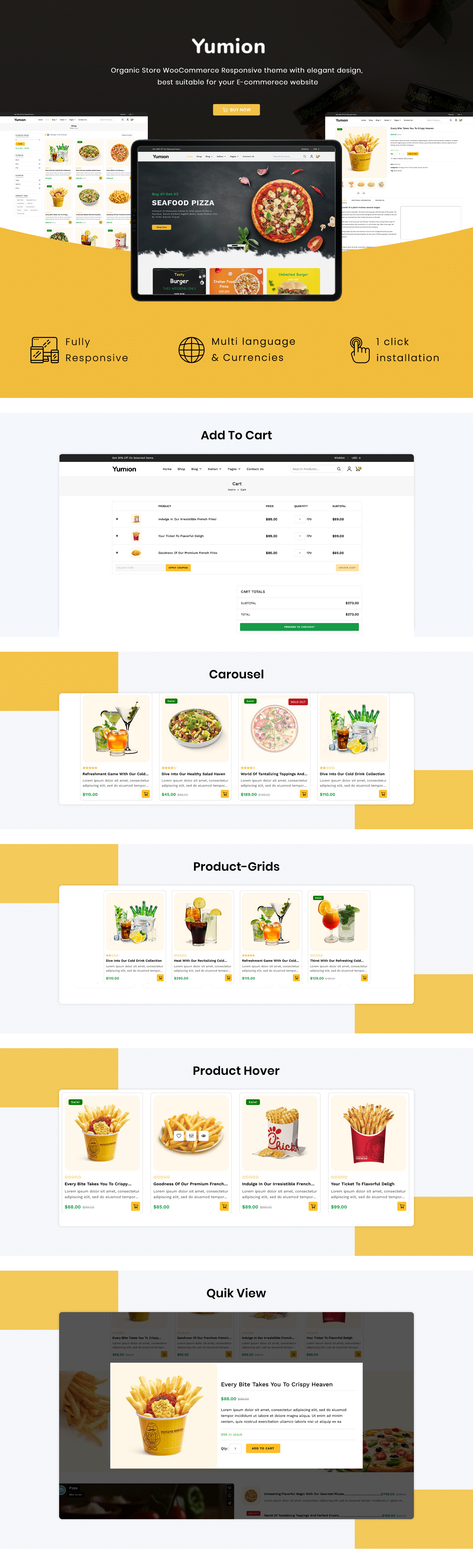 Yumion - Pizza and Restaurant WooCommerce Theme