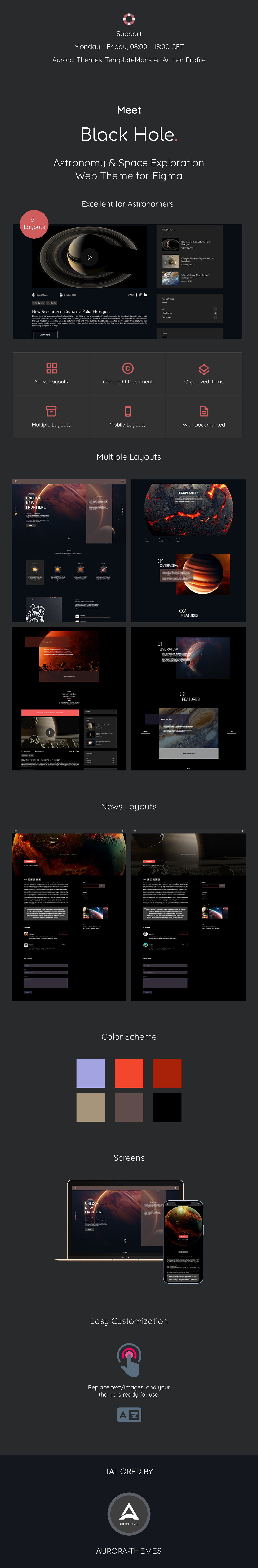 Black Hole - Astronomy & Space Exploration - Web Theme for Figma