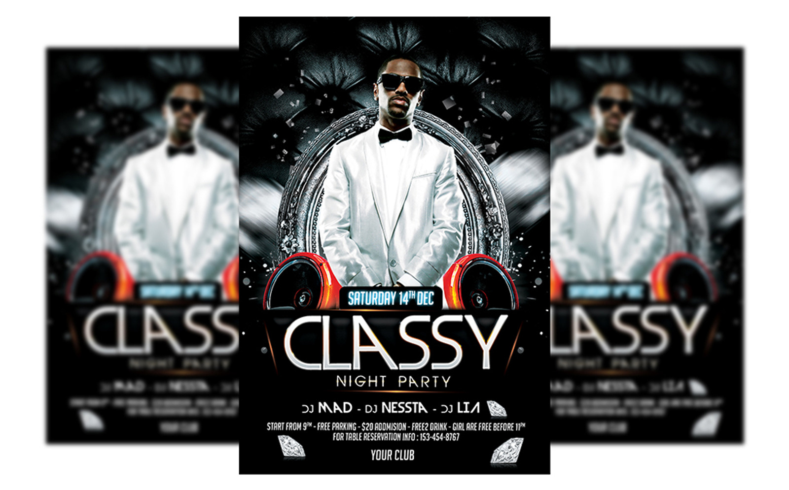Classy Party Flyer Template #242611 - TemplateMonster