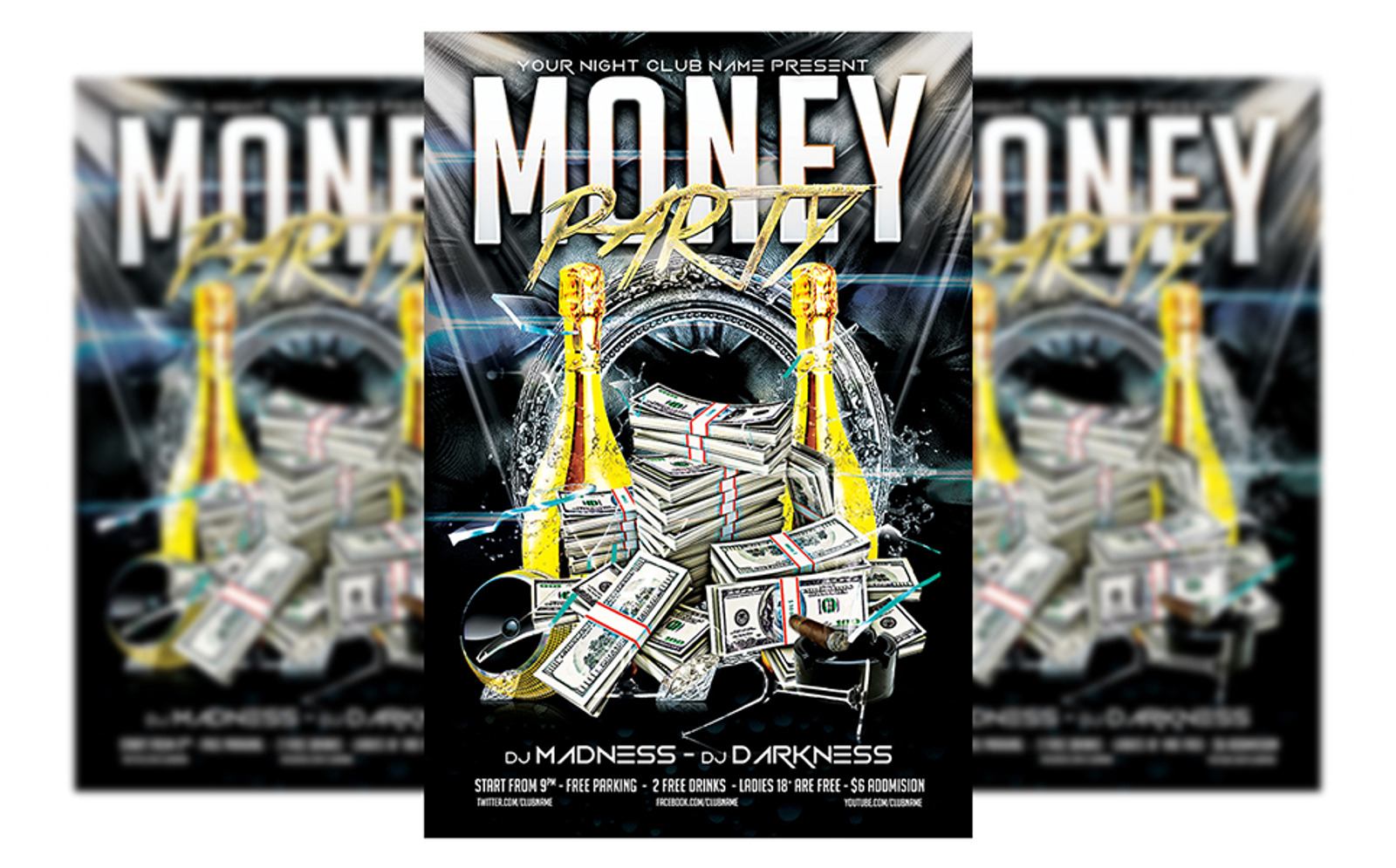 Money Party Flyer Templates #272478 - TemplateMonster