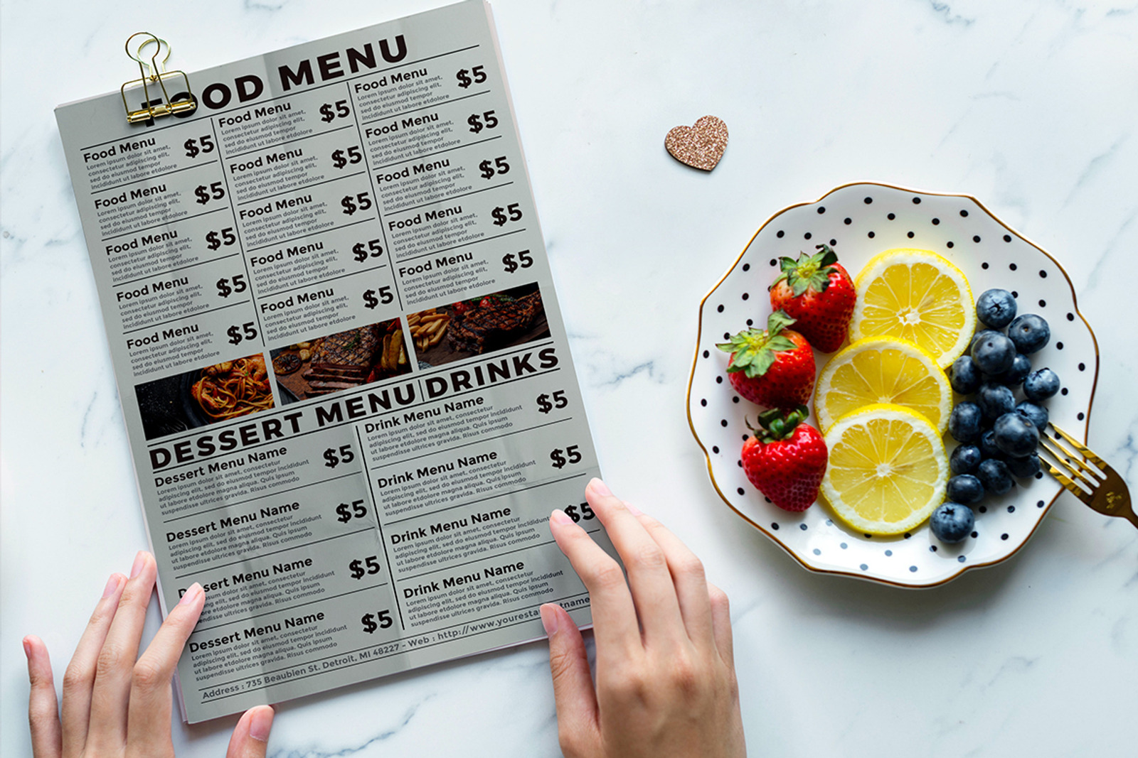 Restaurant menu double side Menu #295126 - TemplateMonster