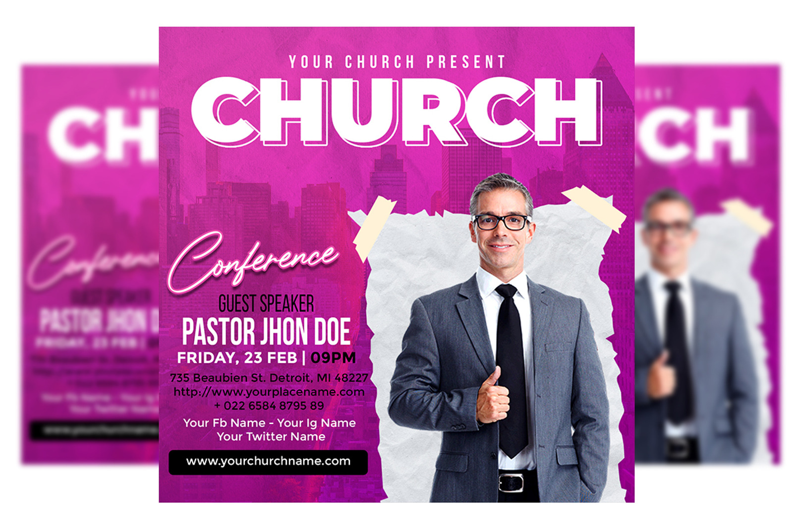 Chruch Flyer Template Design #3 #296470 - TemplateMonster