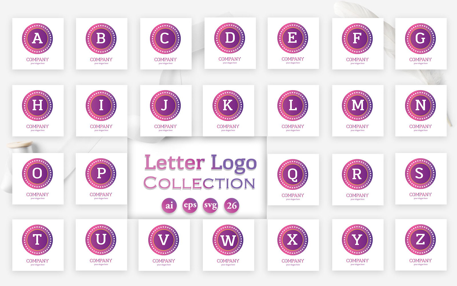Best Letter Design Collection Logo Template