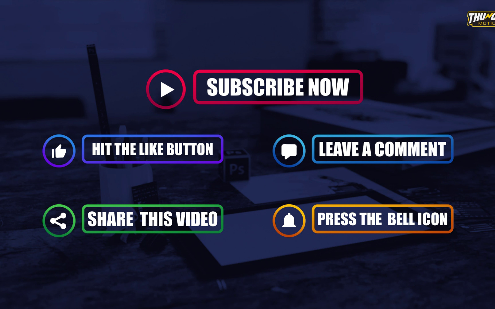 Simple YouTube Elements and Subscribe Button Pack - Stock Motion Graphics