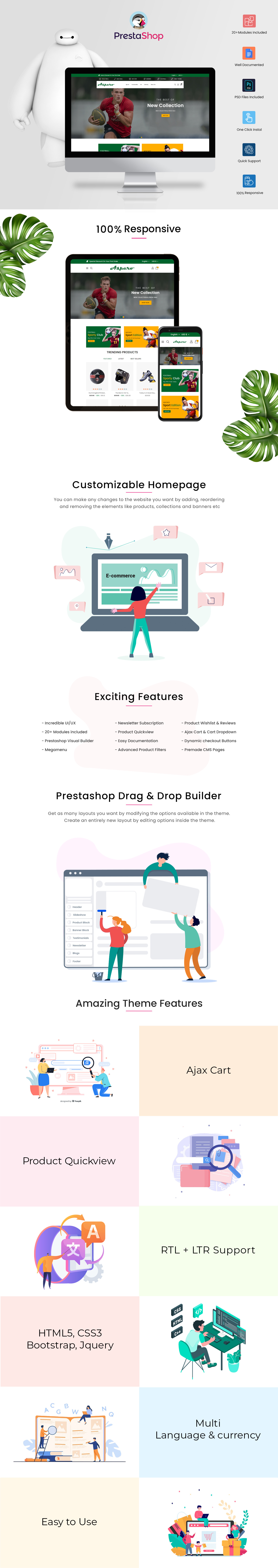 Aspero Sports Store PrestaShop Theme - TemplateMonster