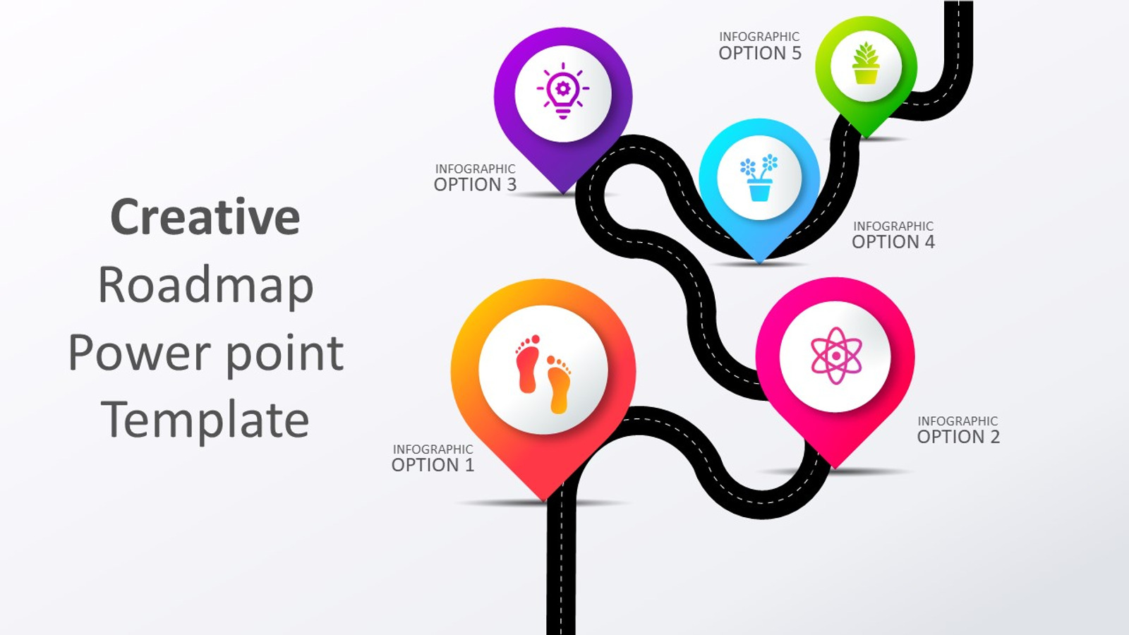 Creative Roadmap Power Point Template - TemplateMonster