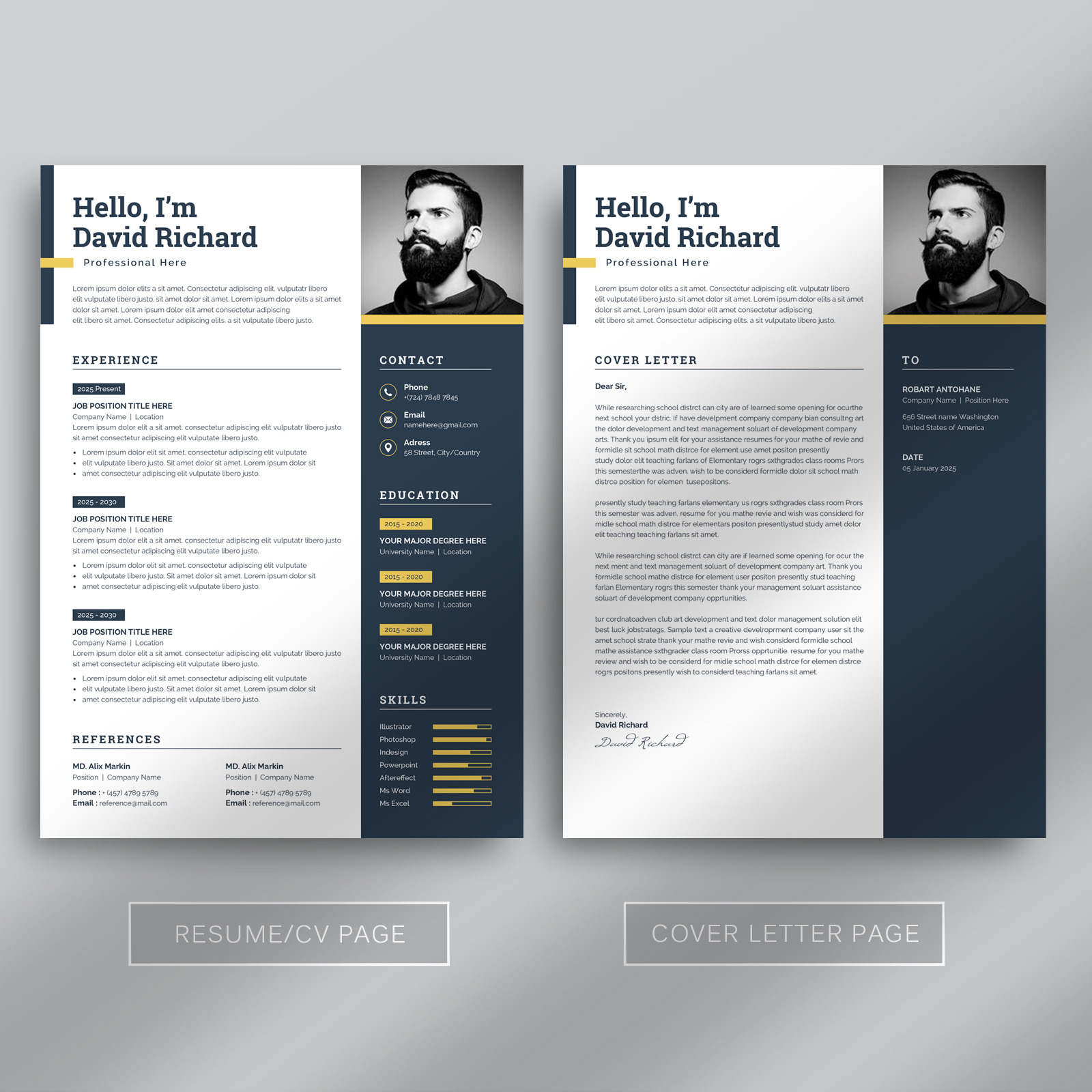Modern & Simple Resume/CV Template - TemplateMonster