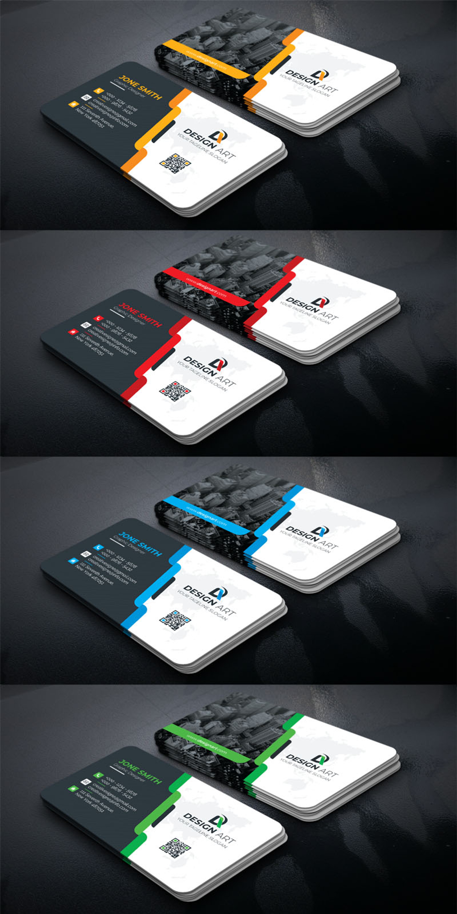 Jone Smith Modern Corporate Business Card - TemplateMonster