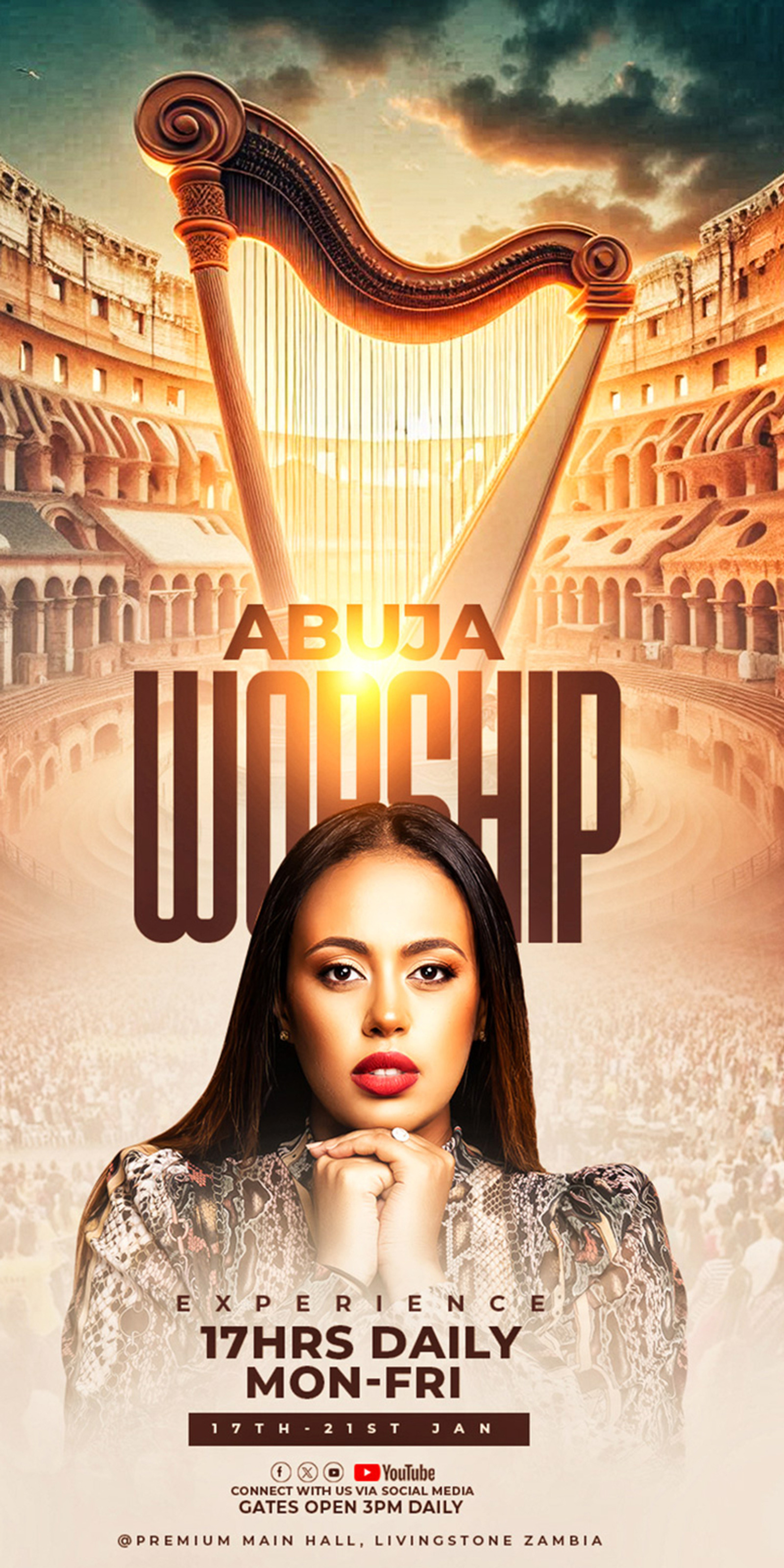 Worship church flyer template PSD #486961 - TemplateMonster