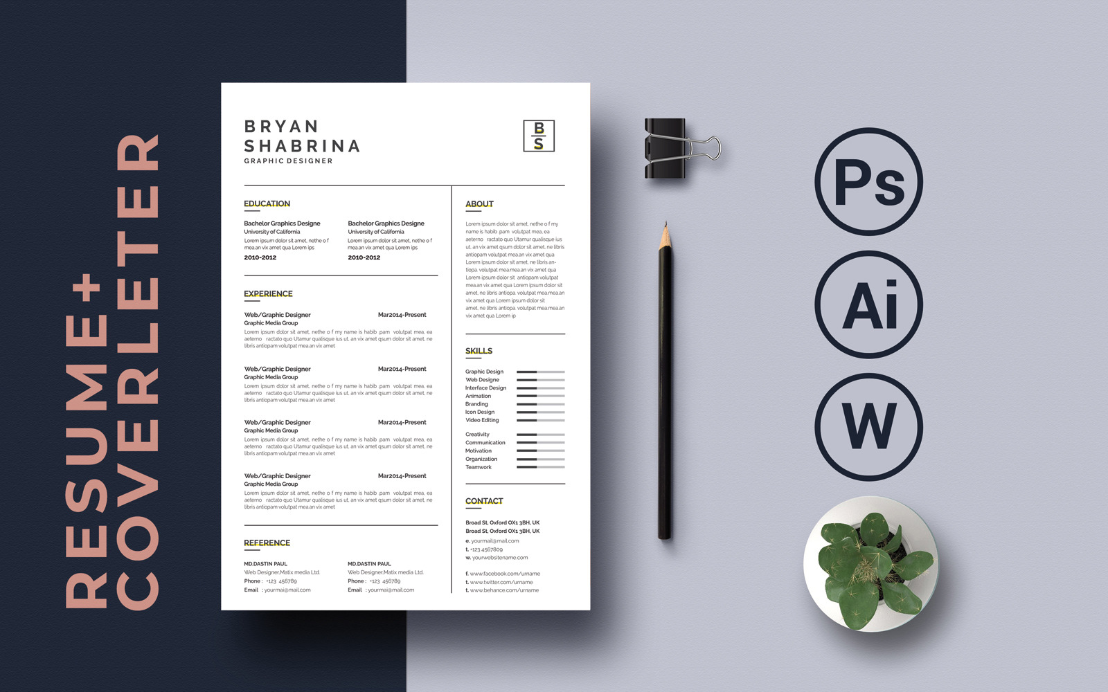 Professional clean word resume #216826 - TemplateMonster