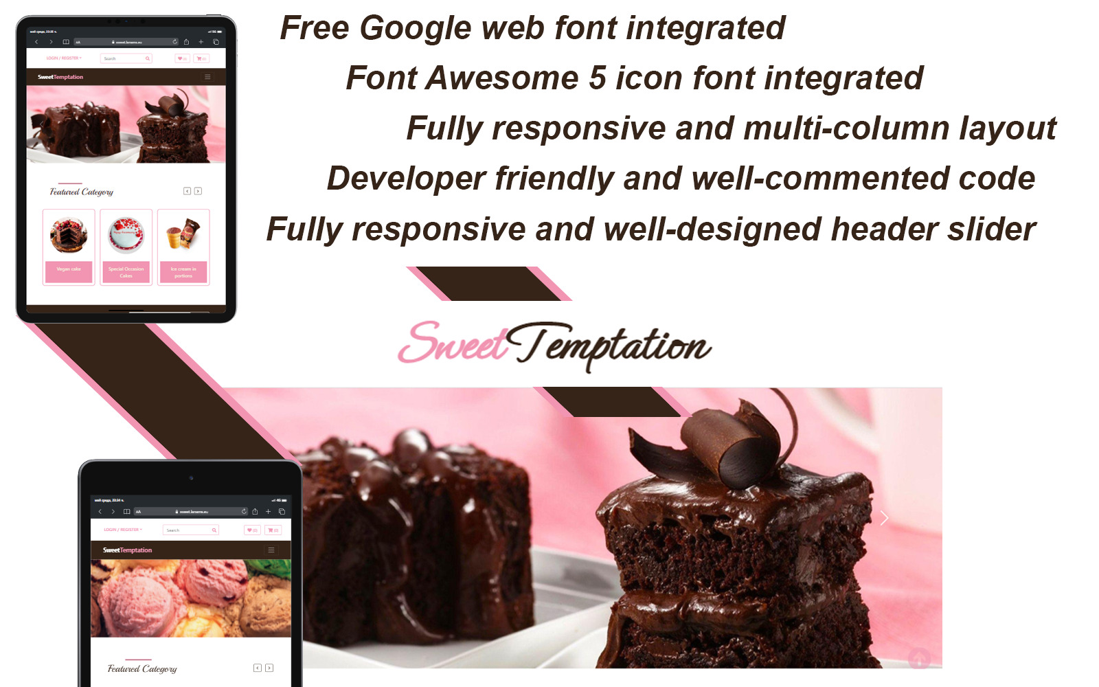 Sweet Temptations - Responsive HTML Bootstrap Template