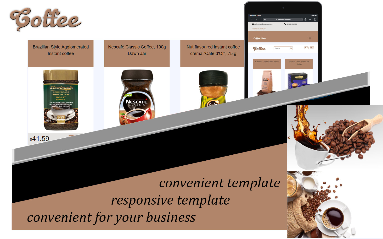 Coffee Shop - Bootstrap eCommerce Template - TemplateMonster