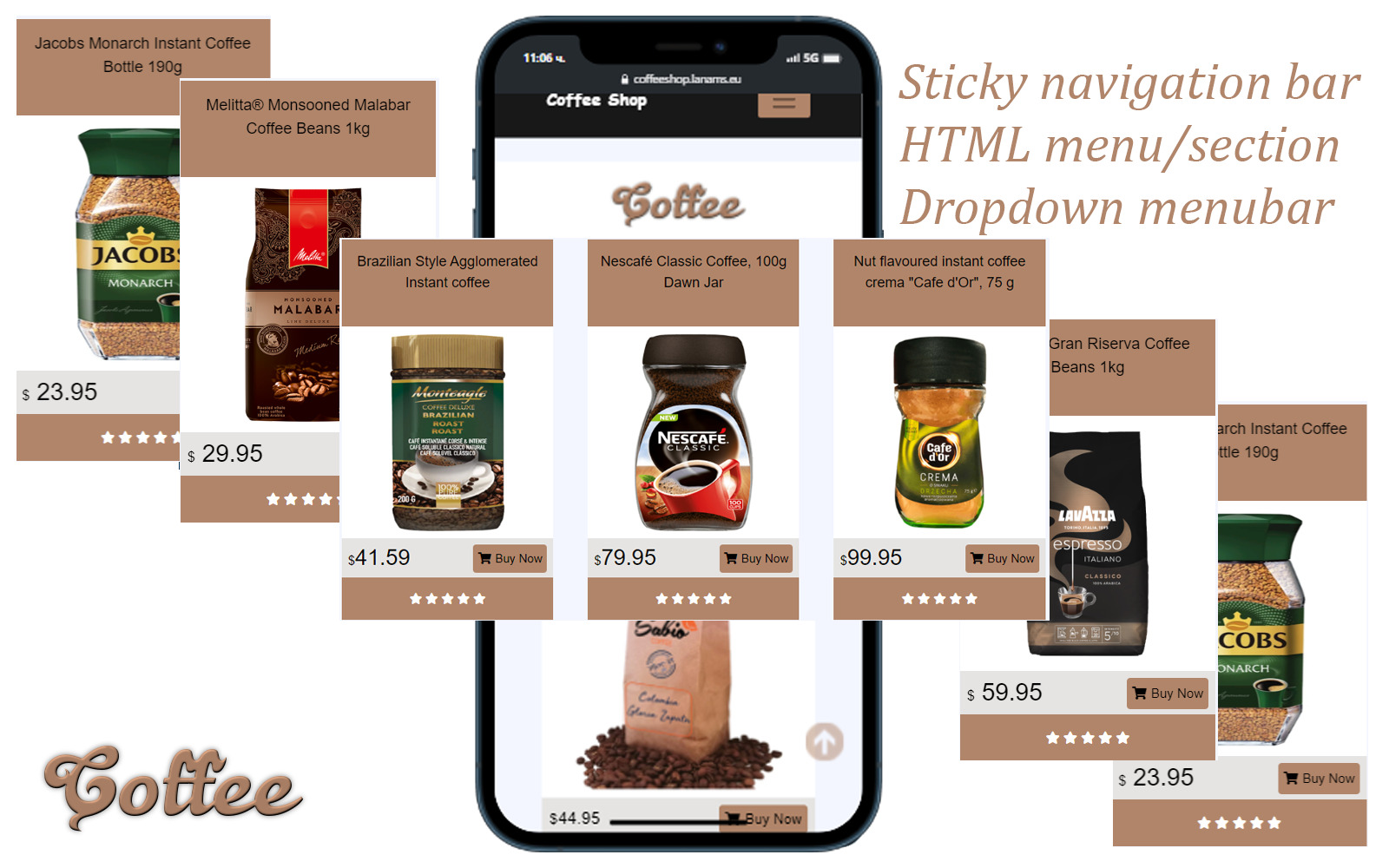 Coffee Shop - Bootstrap eCommerce Template - TemplateMonster