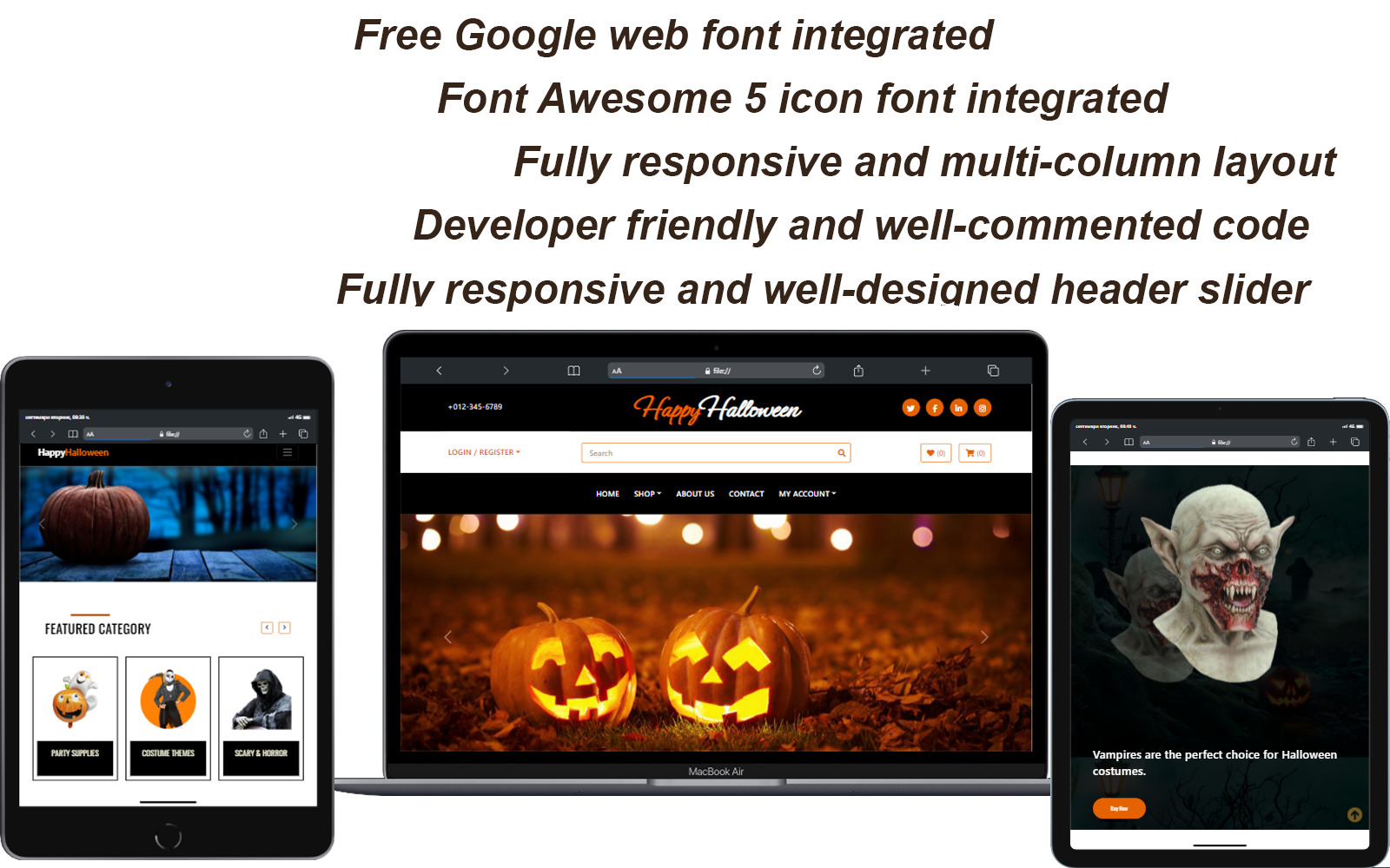 Halloween Templates - Responsive HTML Bootstrap