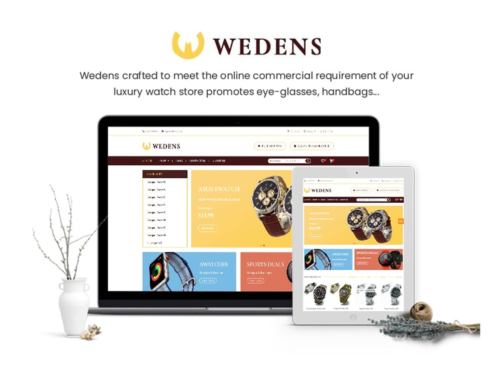 Wedens - Watch Theme WooCommerce Theme - TemplateMonster