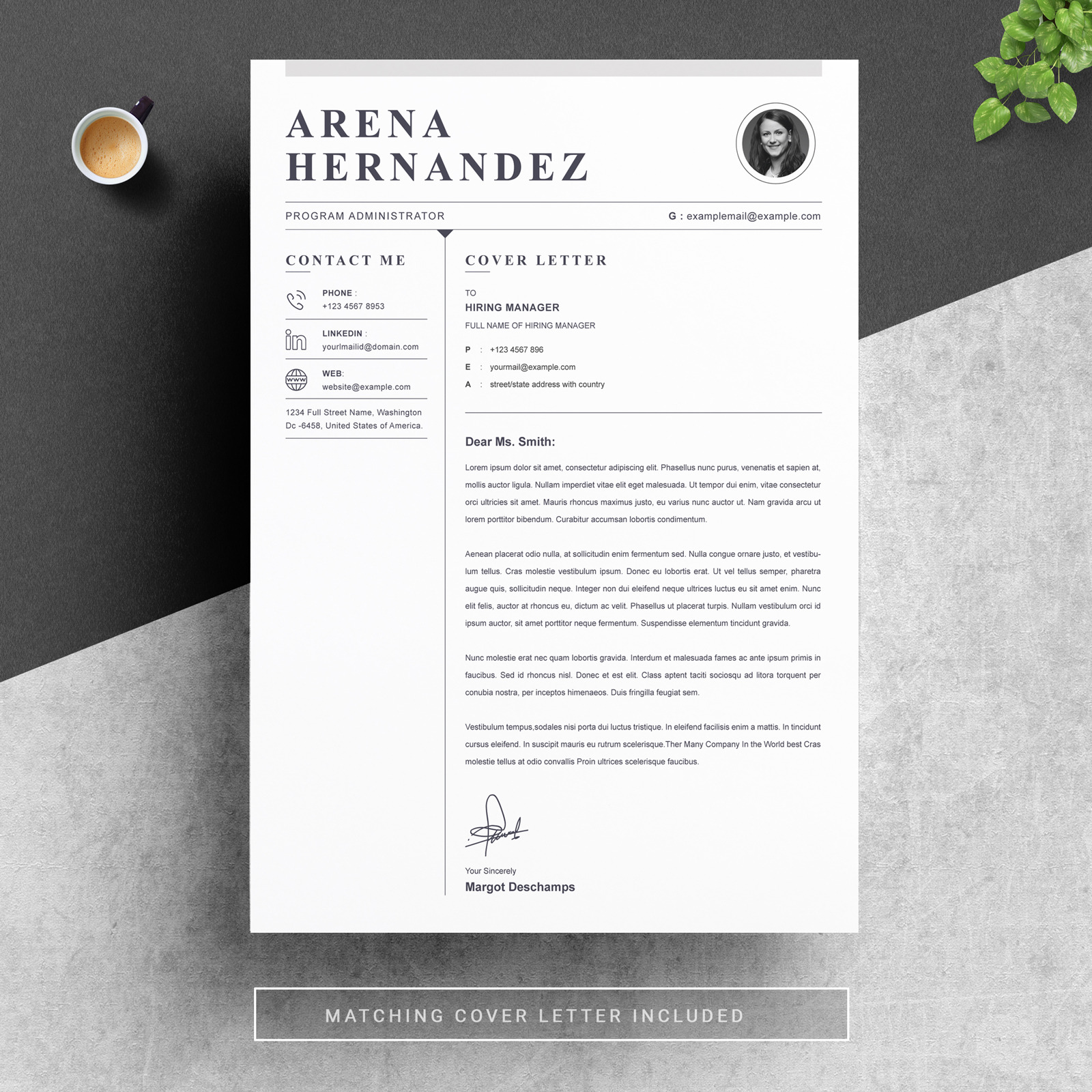 Arena / Clean Resume Template #221878 - TemplateMonster