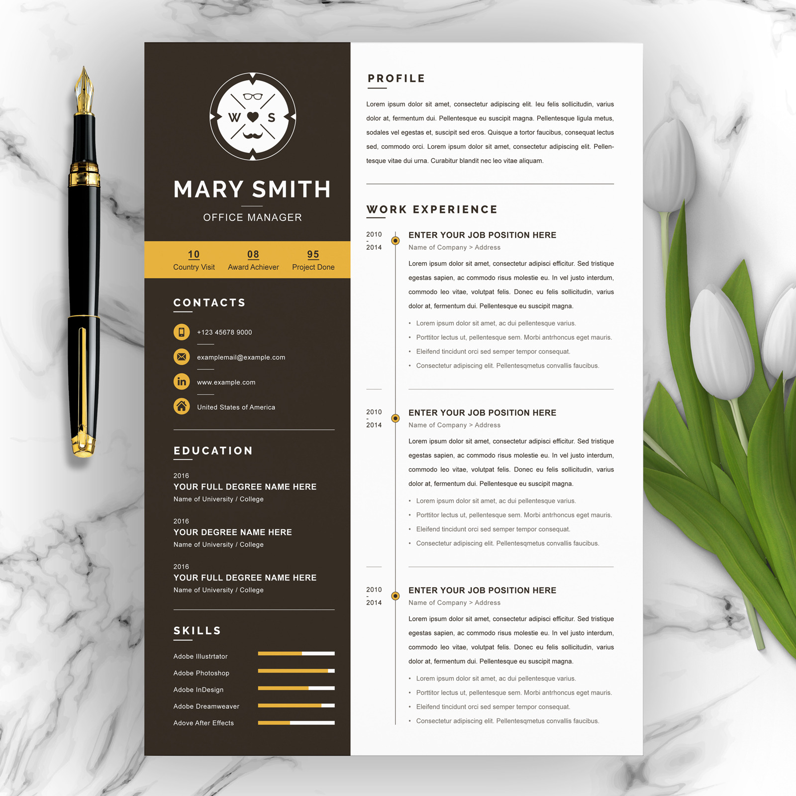 Marry Smith / CV Template #232010 - TemplateMonster