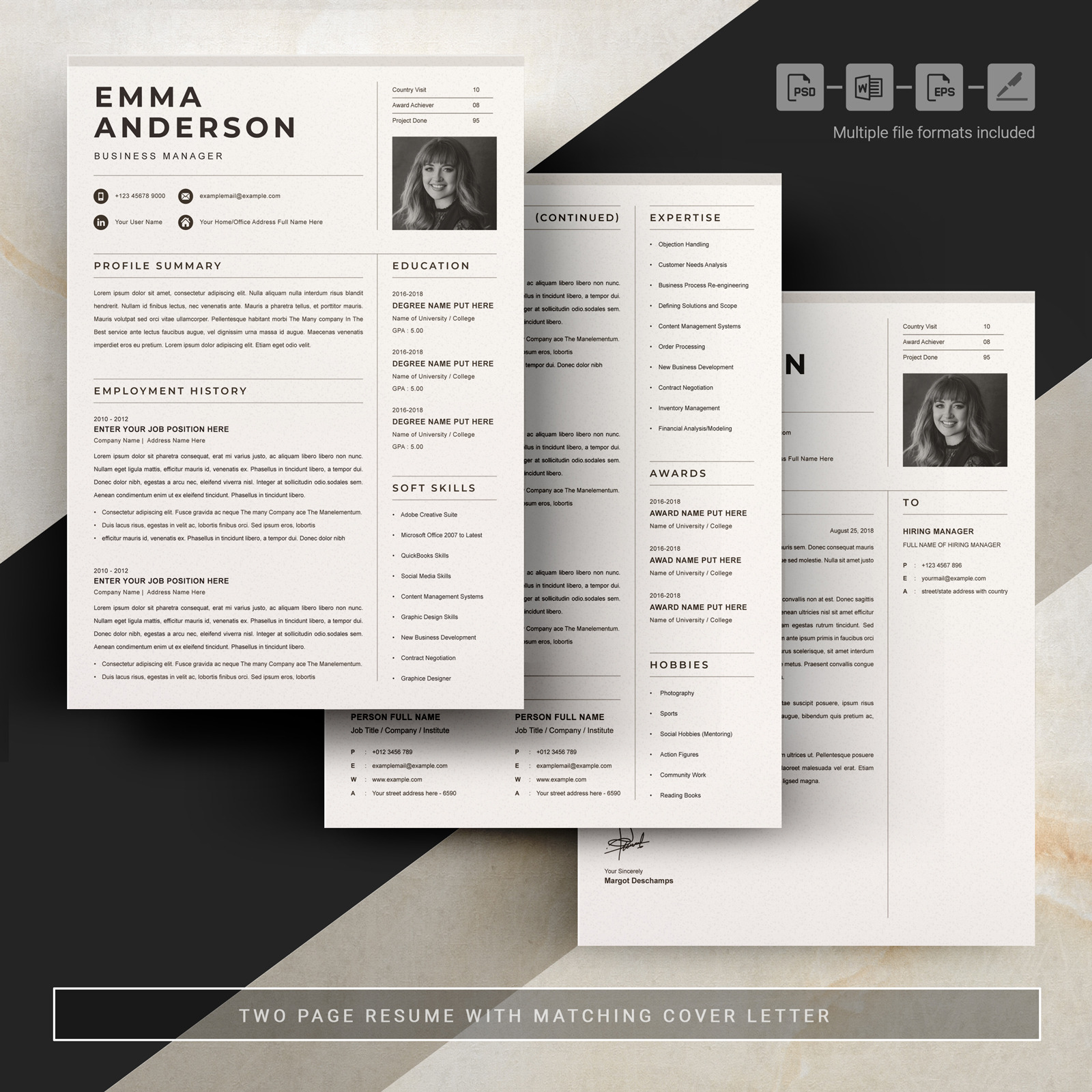 Emma Anderson / Resume CV #234078 - TemplateMonster