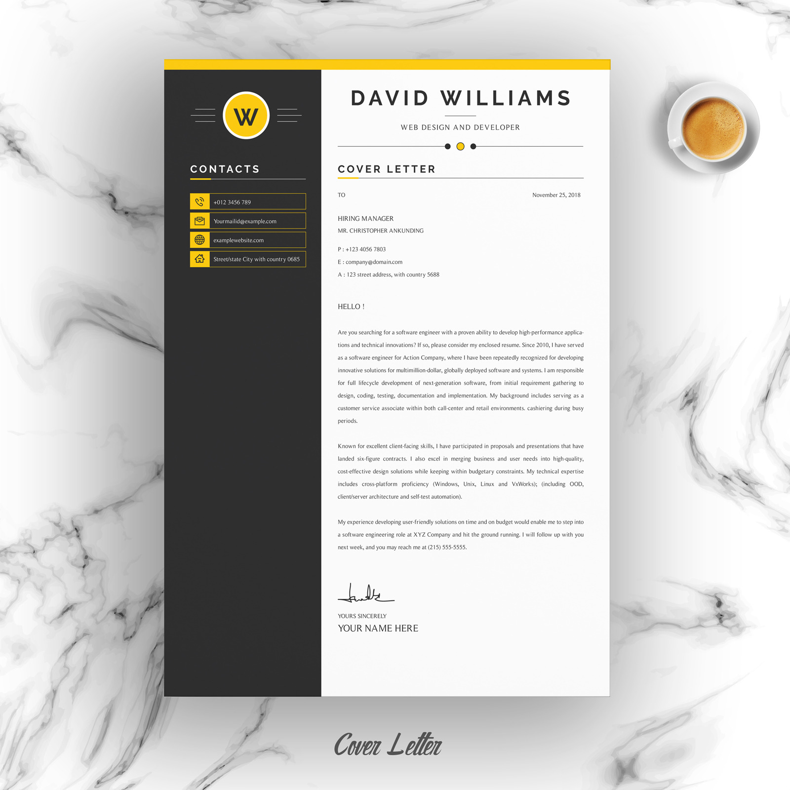 David Williams / CV Template #218143 - TemplateMonster