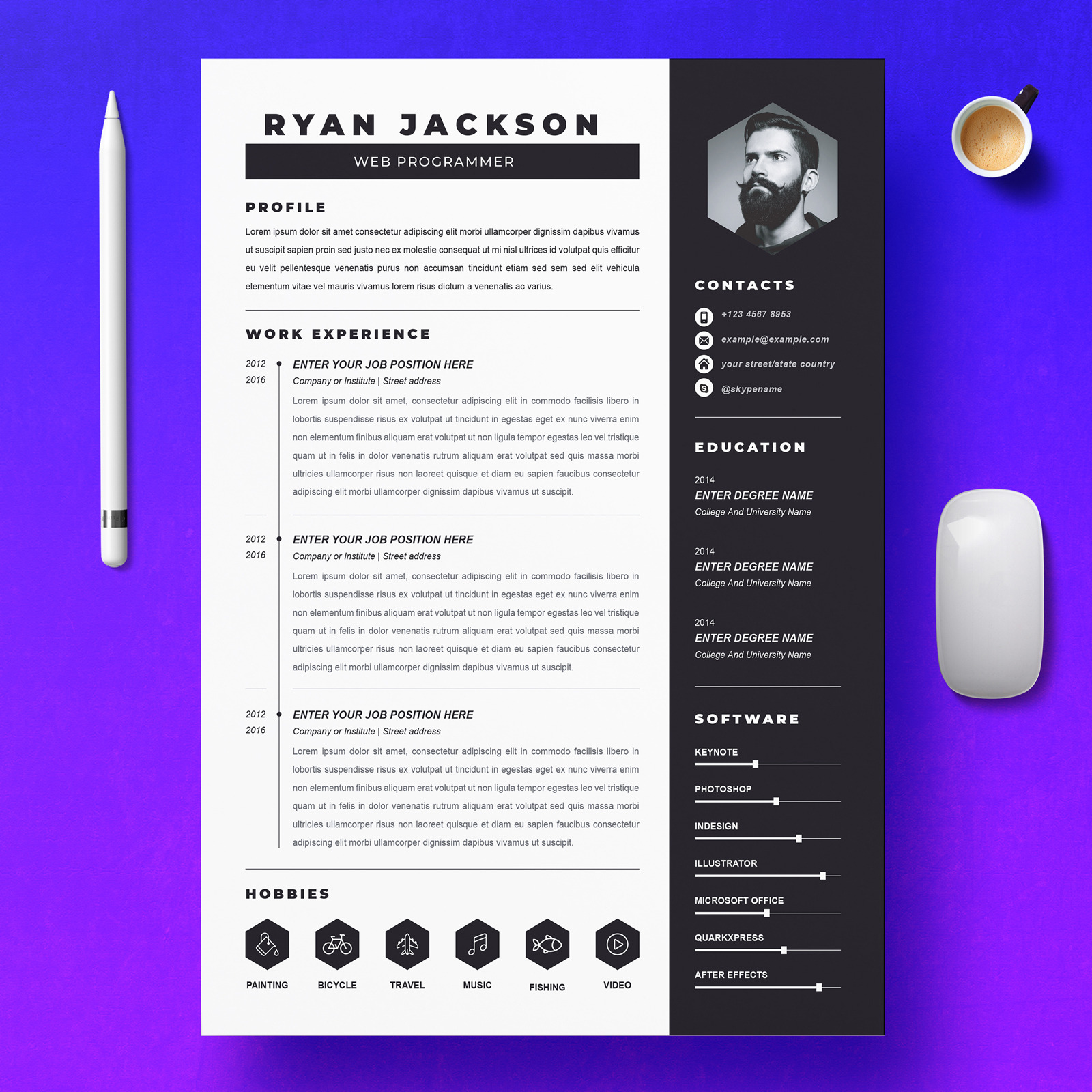 Ryan Jackson / Resume Template #192823 - TemplateMonster