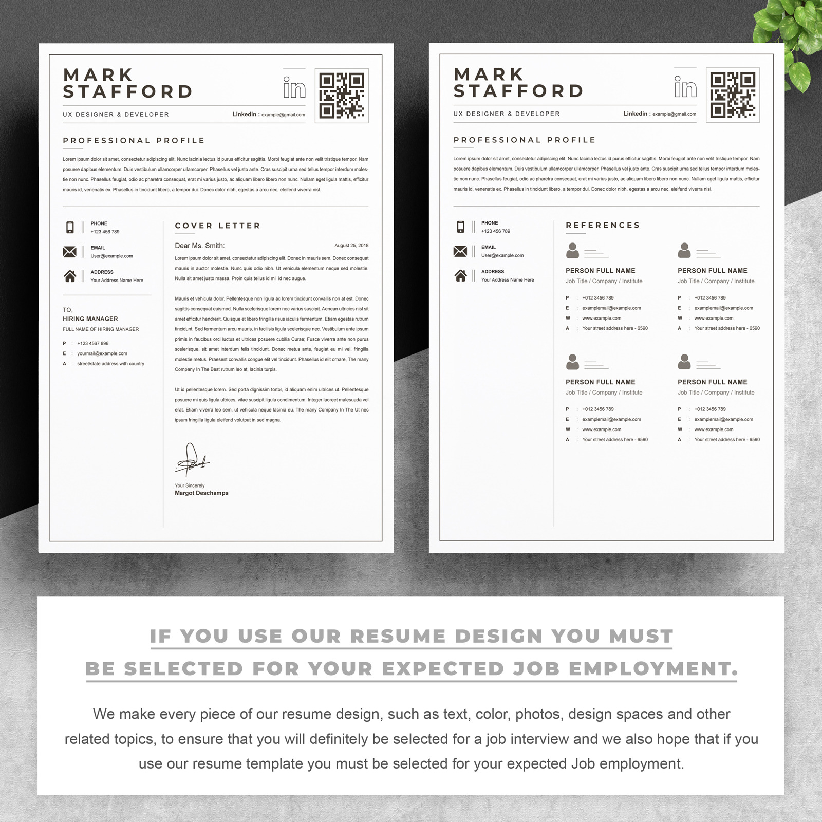 Mark / Clean Resume Template #232019 - TemplateMonster