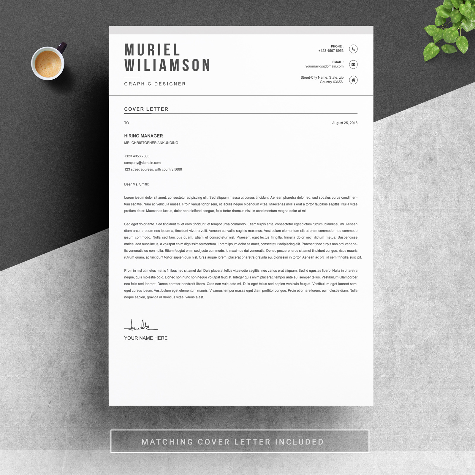 Muriel / Professional Resume Template - TemplateMonster