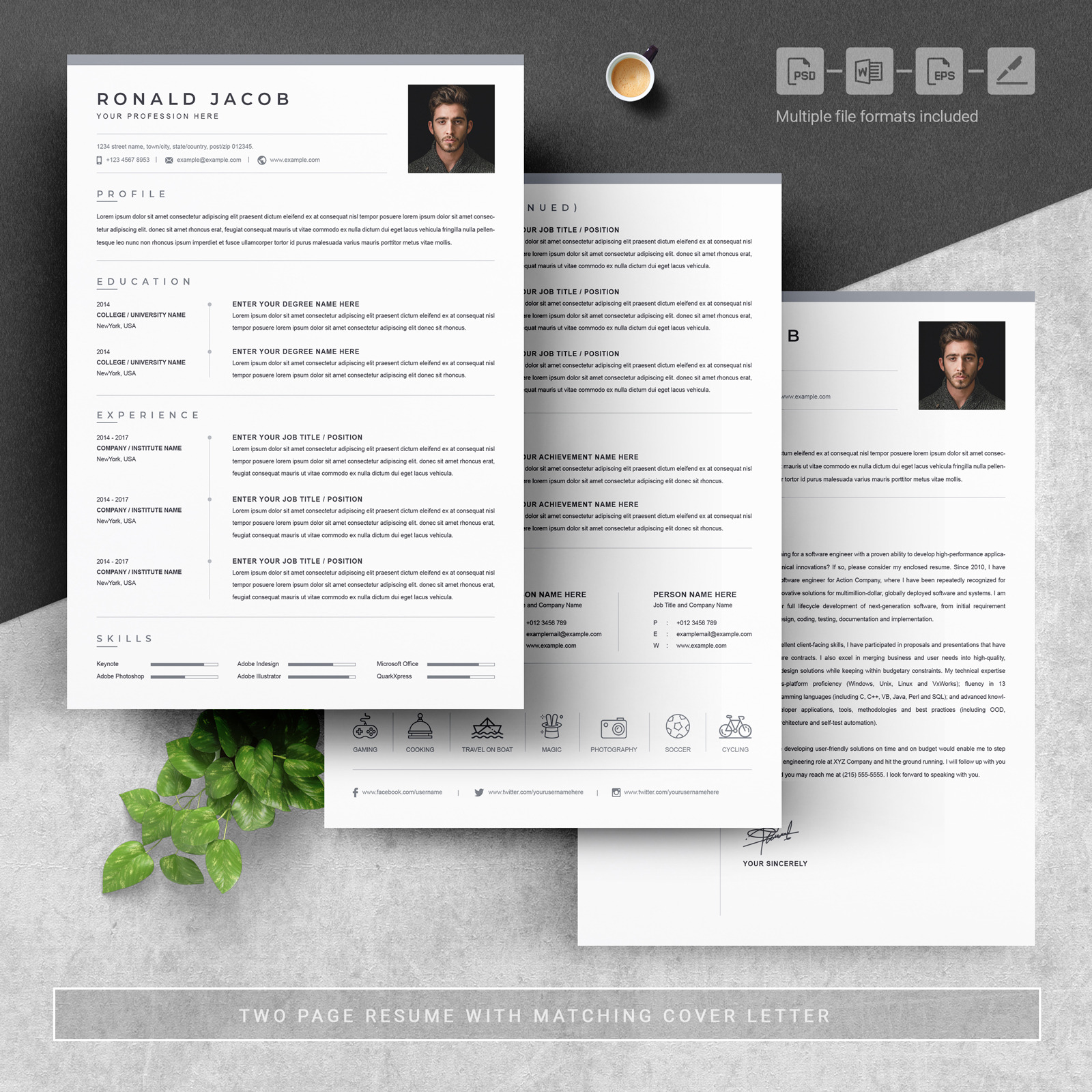 Ronald / CV Template Printable Resume - TemplateMonster