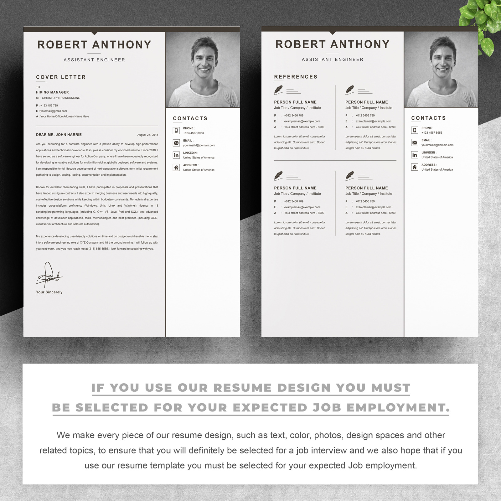 Robert Anthony / Resume Template #232013 - TemplateMonster