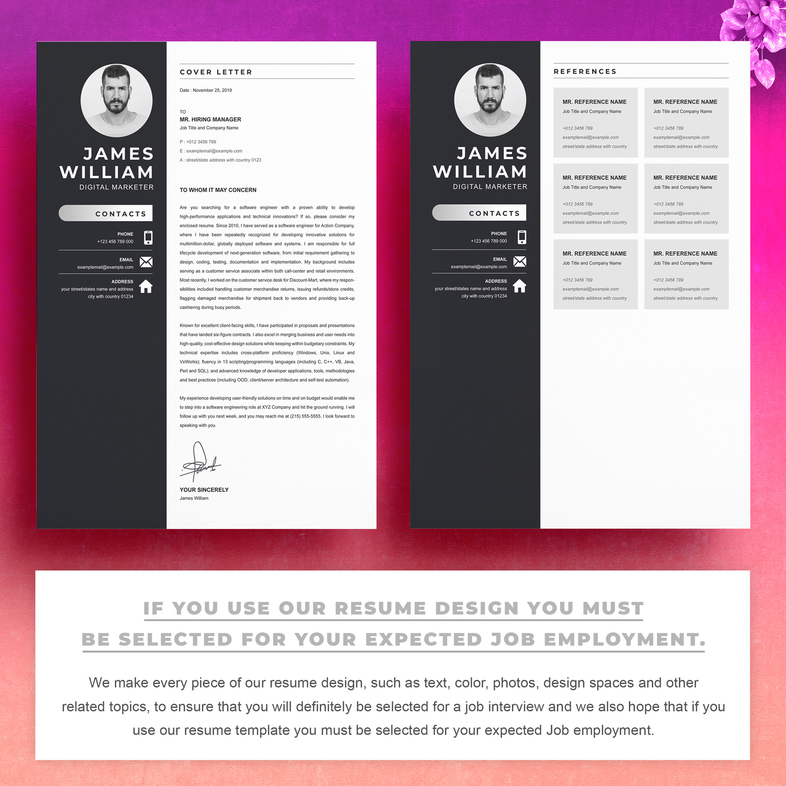 JAMES WILLIAM / CV Template #194221 - TemplateMonster