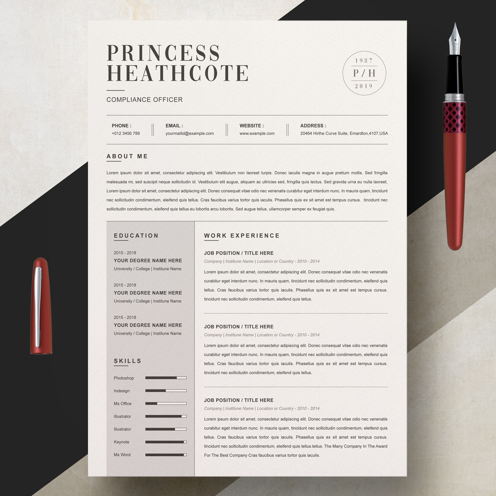 PRINCESS / CV Template #173686 - TemplateMonster