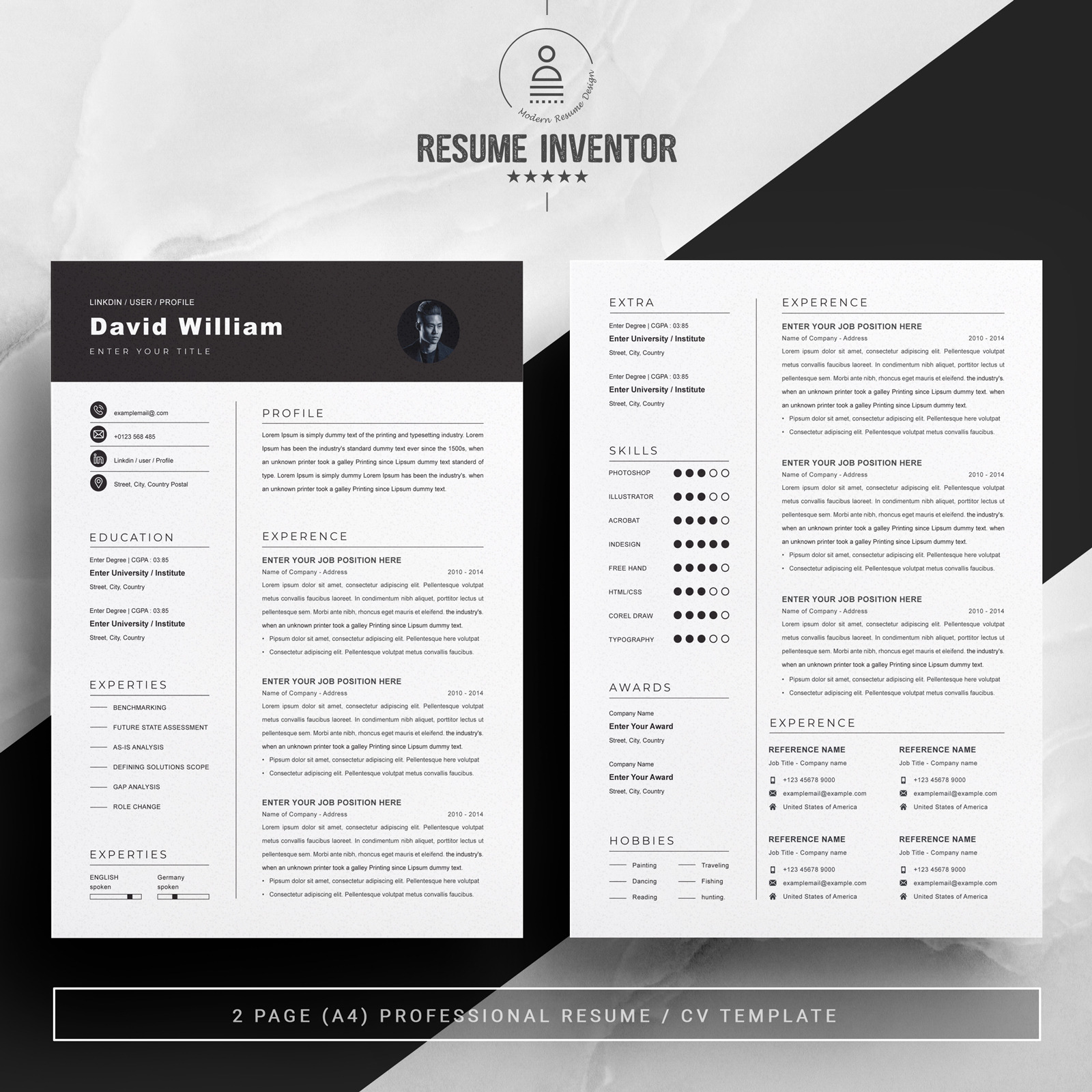 David William / Resume CV #230779 - TemplateMonster