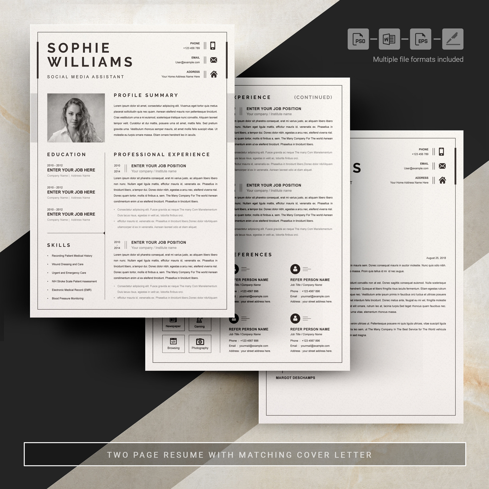 Sophie / Professional Resume #222767 - TemplateMonster